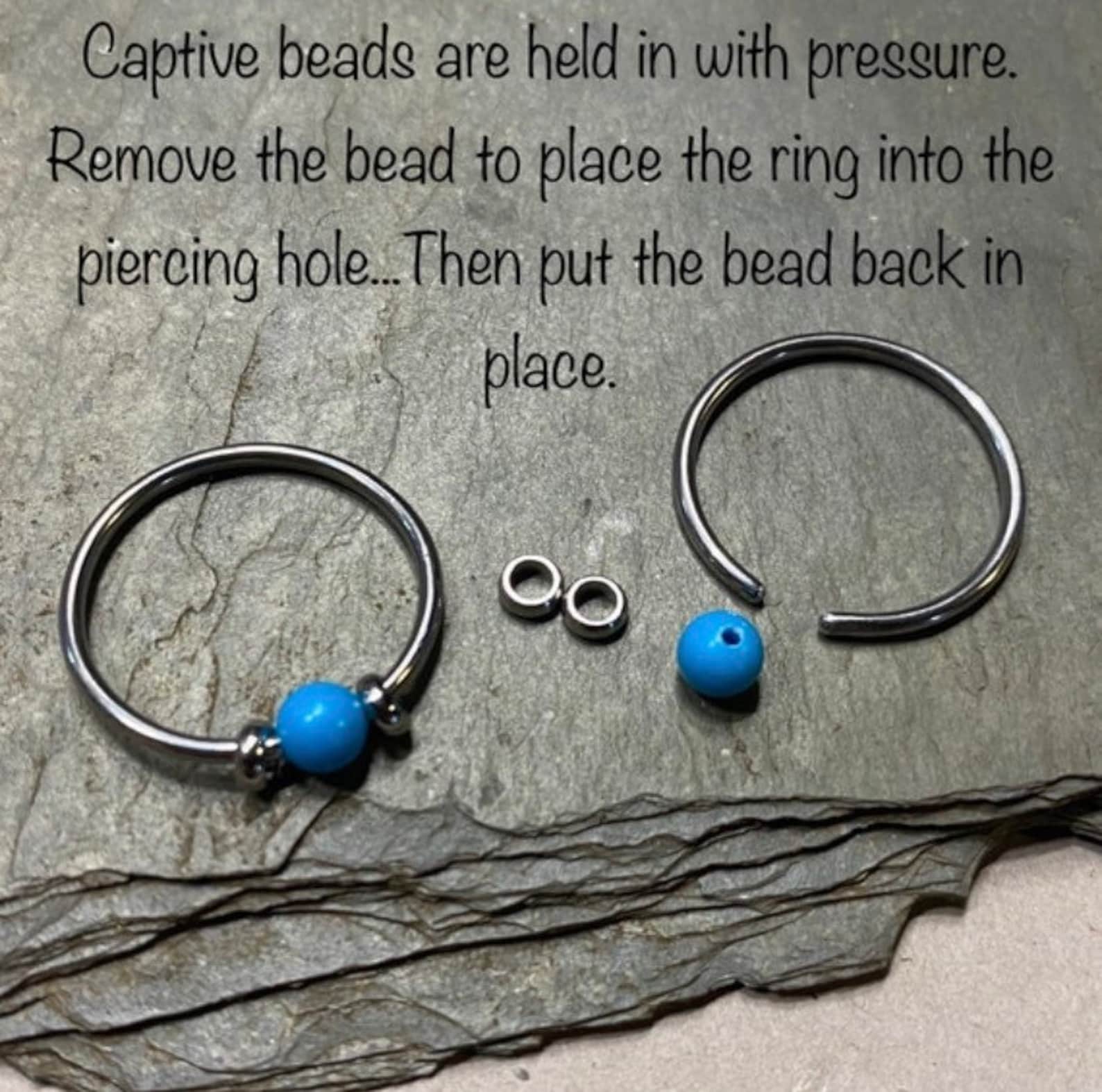 Nipple Piercings Captive Bead Rings Hemalyke 16G 14G 12G 10G 8G 6G CBR ...