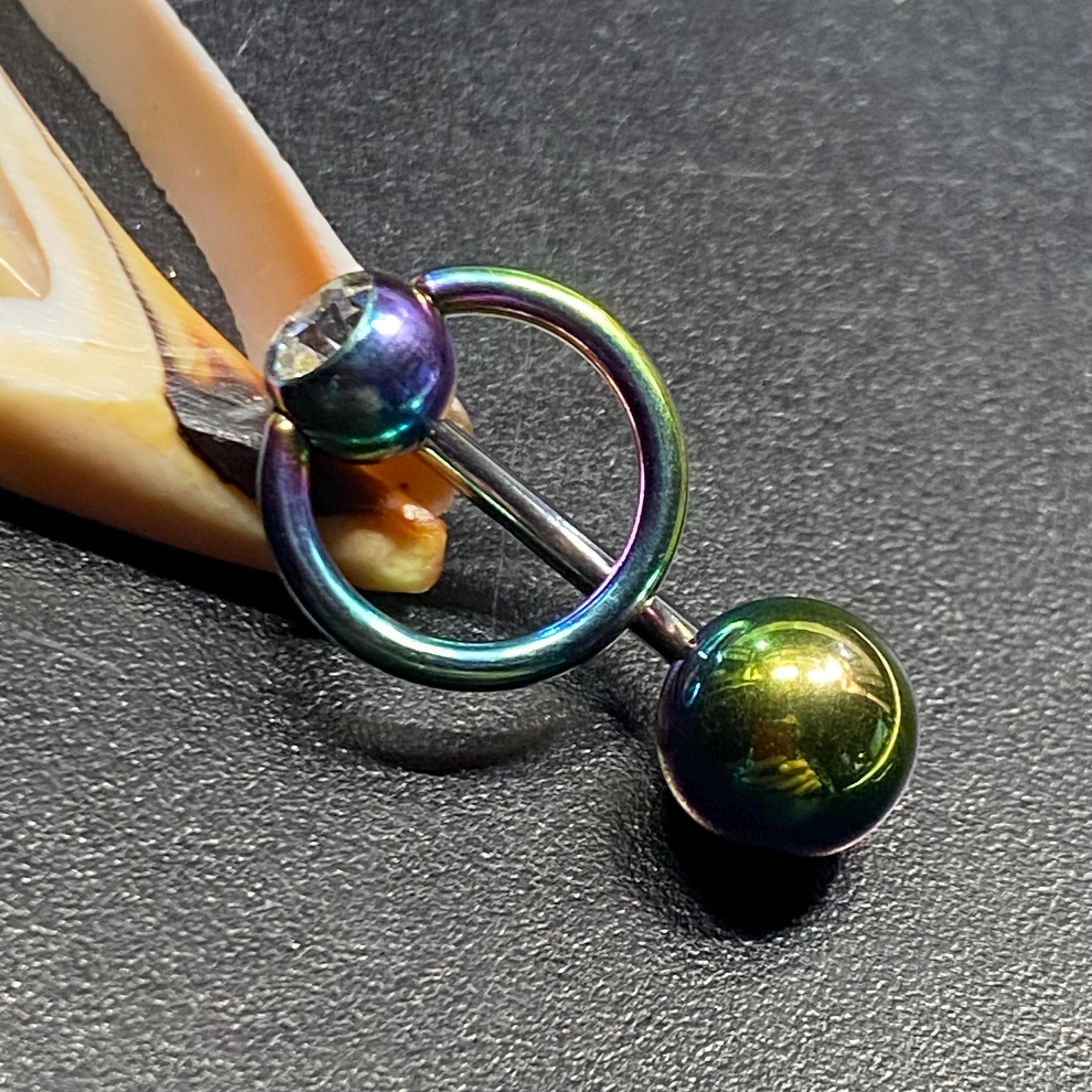 Rainbow Prince Albert Barbell PA 8mm End 14G 12G 10G 8G Slave Ring - Etsy