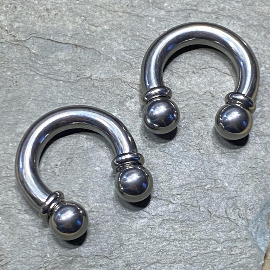 Large Gauge Nipple Rings or Prince Albert Ring or Weighted Ear 4G 5/8 ...