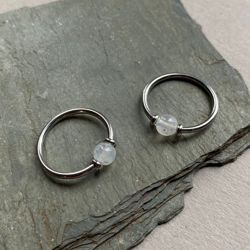 Nipple Rings Gauged Captive Bead Rings 12G 3/8 - Etsy