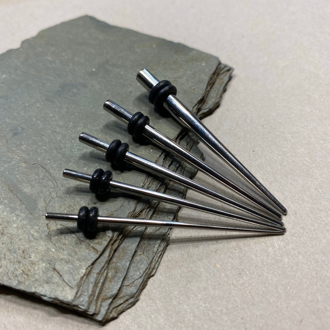 Surgical Steel Tapers 5 SETS of 2 - 10 PIECES Small Gauge Stretching ...