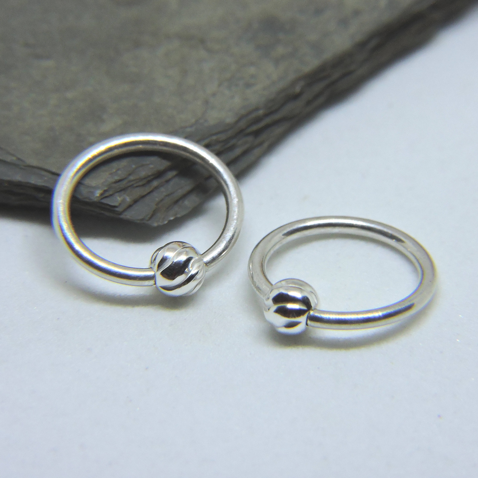 Nipple Rings Set of 2 Solid Sterling Silver Nipple Jewelry | Etsy