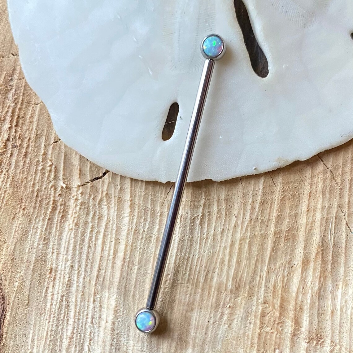 THREADLESS Industrial Barbell Custom 14G TITANIUM Synthetic - Etsy