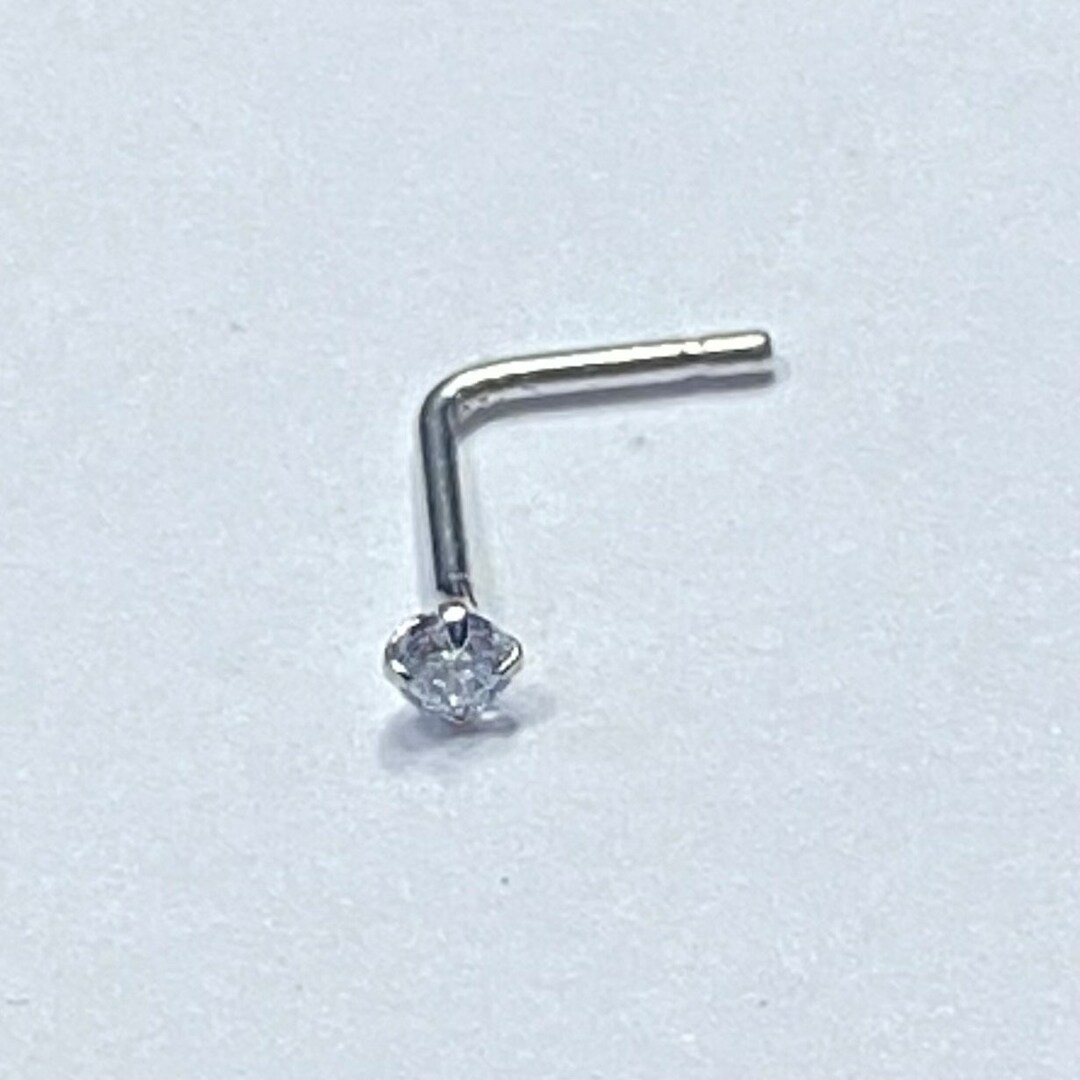 STERLING SILVER Nose Labret Monroe Snakebite Piercing - 2.5mm Prong Set ...