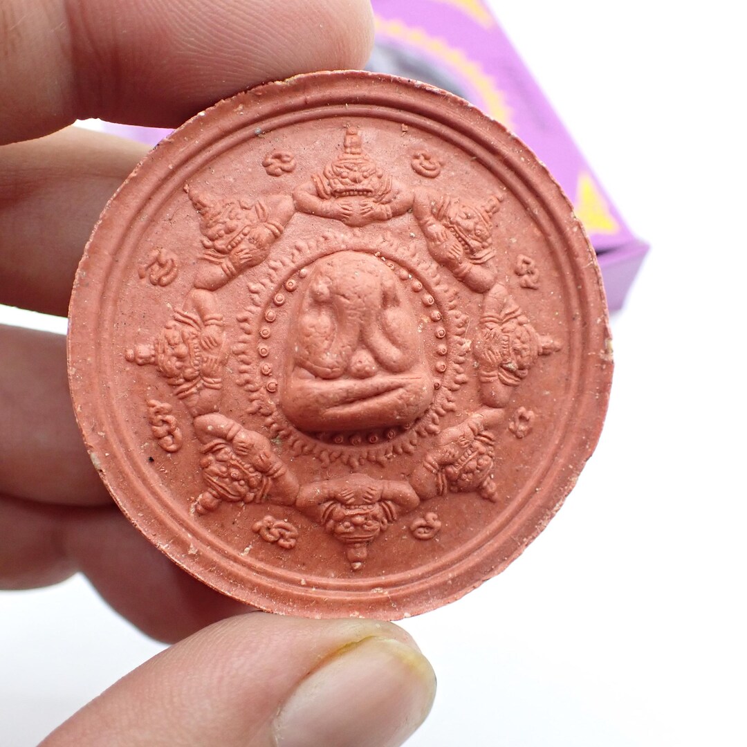 Lovely Thailand Phra AMULET Old Buddhist Tsatsa Medallion Asian Trade W ...