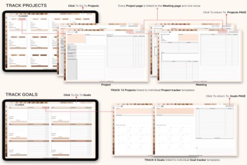 Blue 2025 & Undated Digital Planner, Goodnotes iPad Planner ...