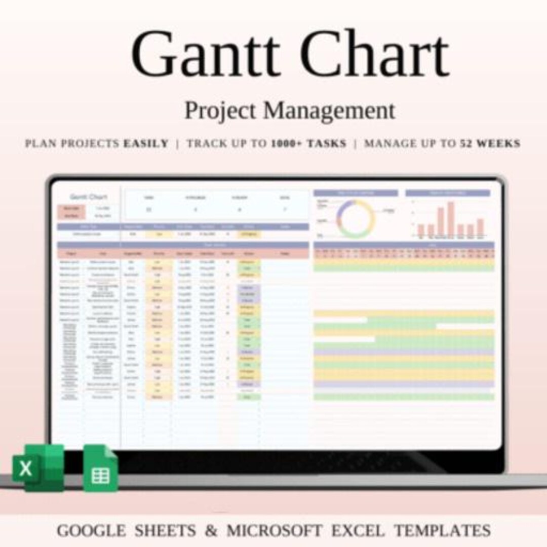 Gantt Chart Project Management Template for Google Sheets and Excel ...