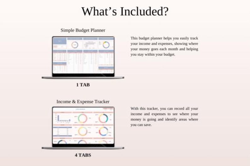 Expense and Bill Management Bundle Excel, Budget Planner, Income ...