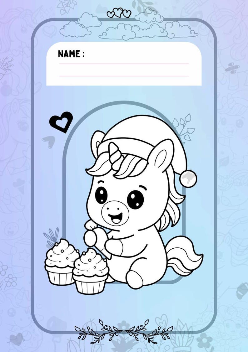 Unicorn Coloring Book for Kids | 15 Pages Printable PDF | Toddler ...
