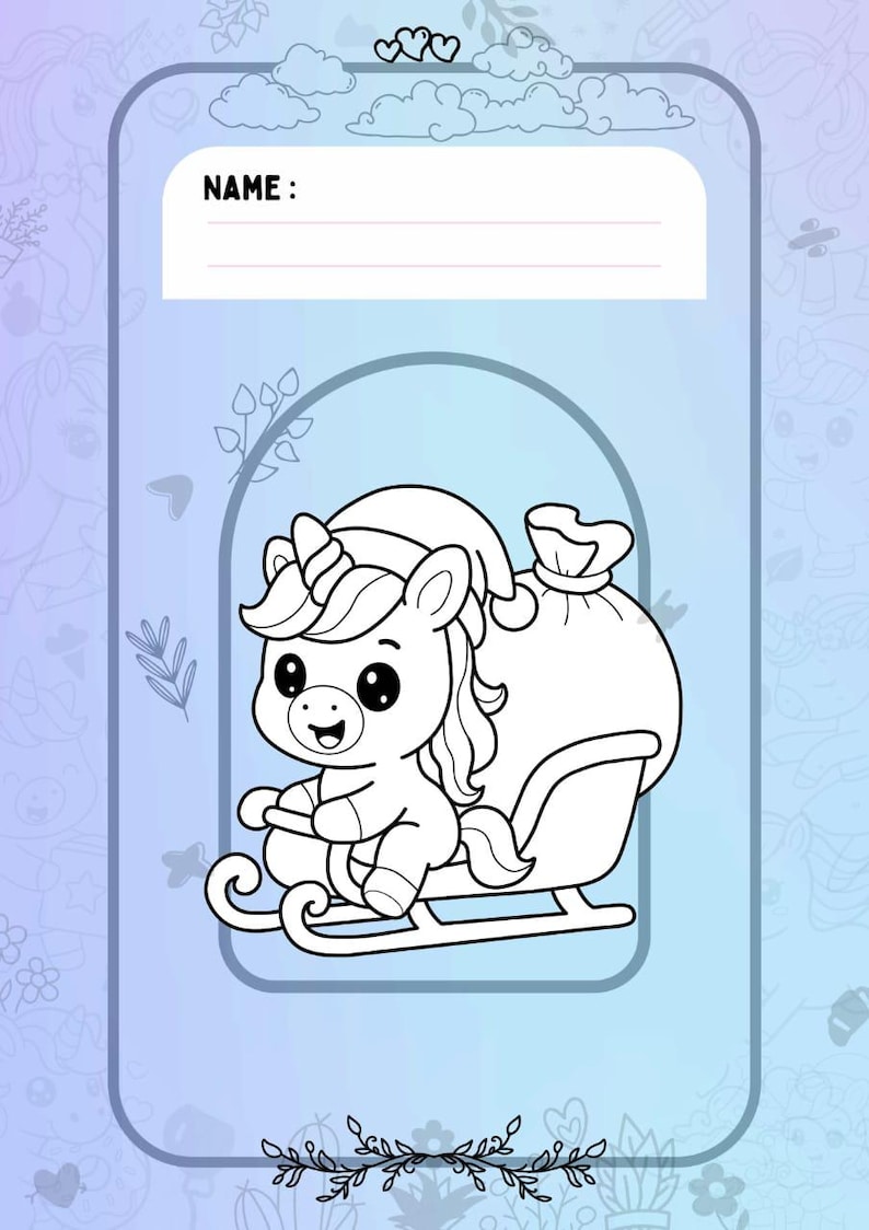Unicorn Coloring Book for Kids | 15 Pages Printable PDF | Toddler ...