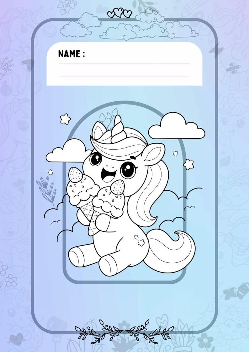 Unicorn Coloring Book for Kids | 15 Pages Printable PDF | Toddler ...