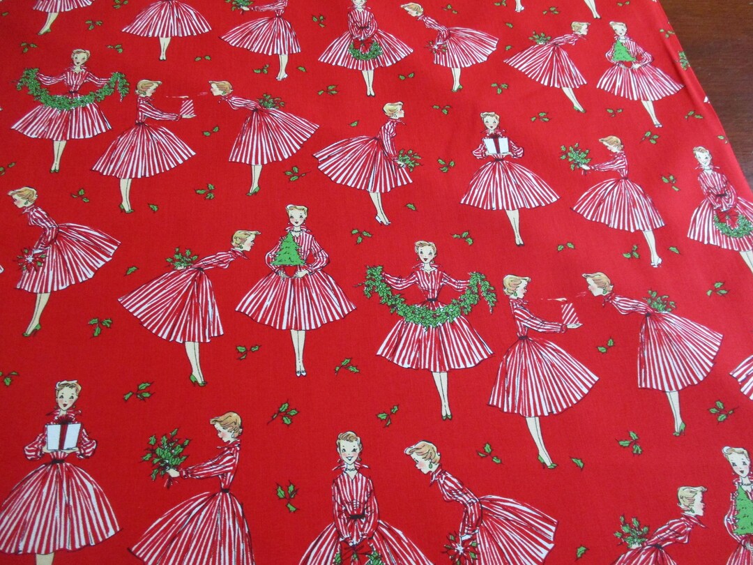 Holiday Hostess / Red - Michael Miller Fabric 1 Yard - Etsy