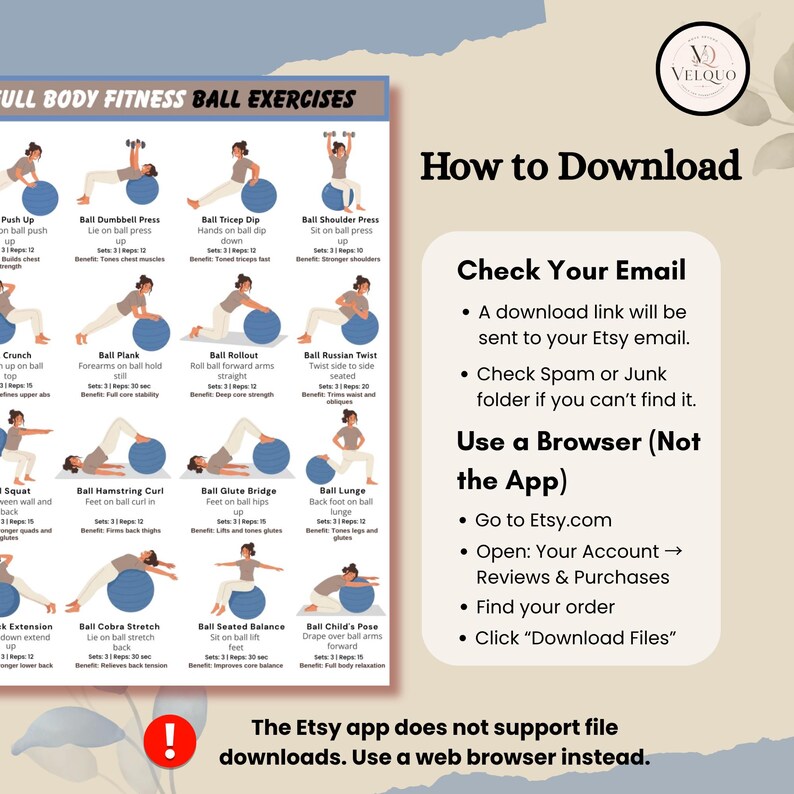 Full Body Fitness Ball Exercises Chart, Stability Ball Workout Poster ...
