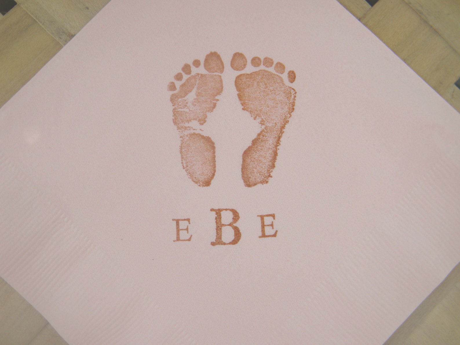 Baby Shower Footprints Personalized Small and Large Letter | Etsy