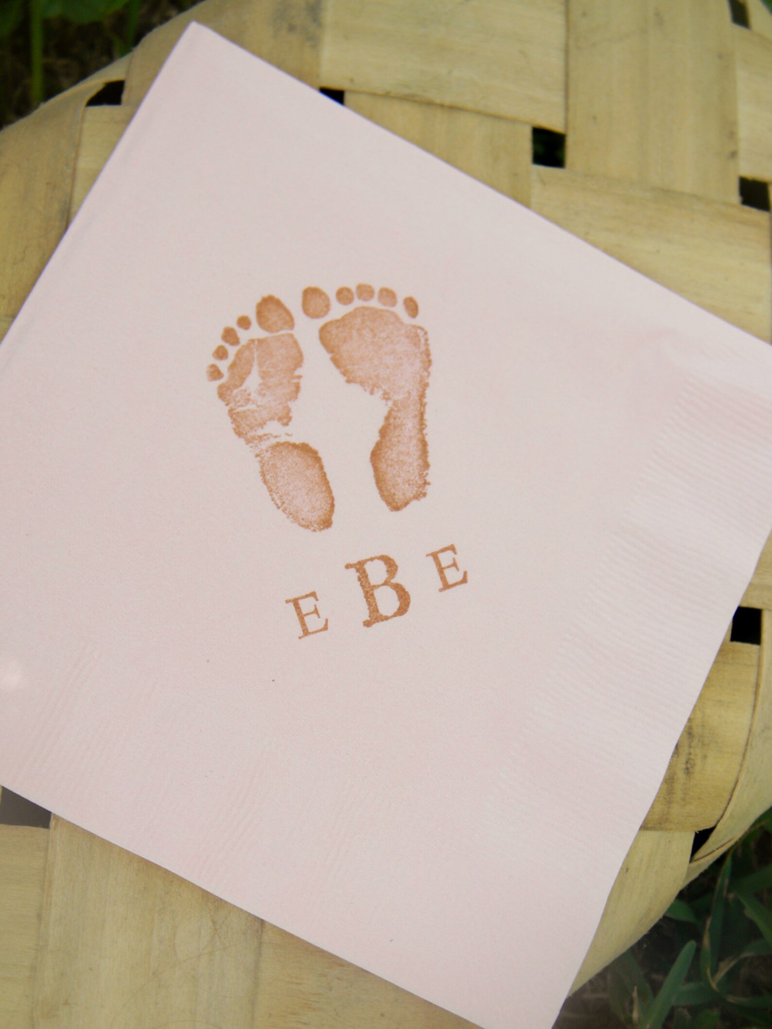 Baby Shower Footprints Personalized Small and Large Letter | Etsy
