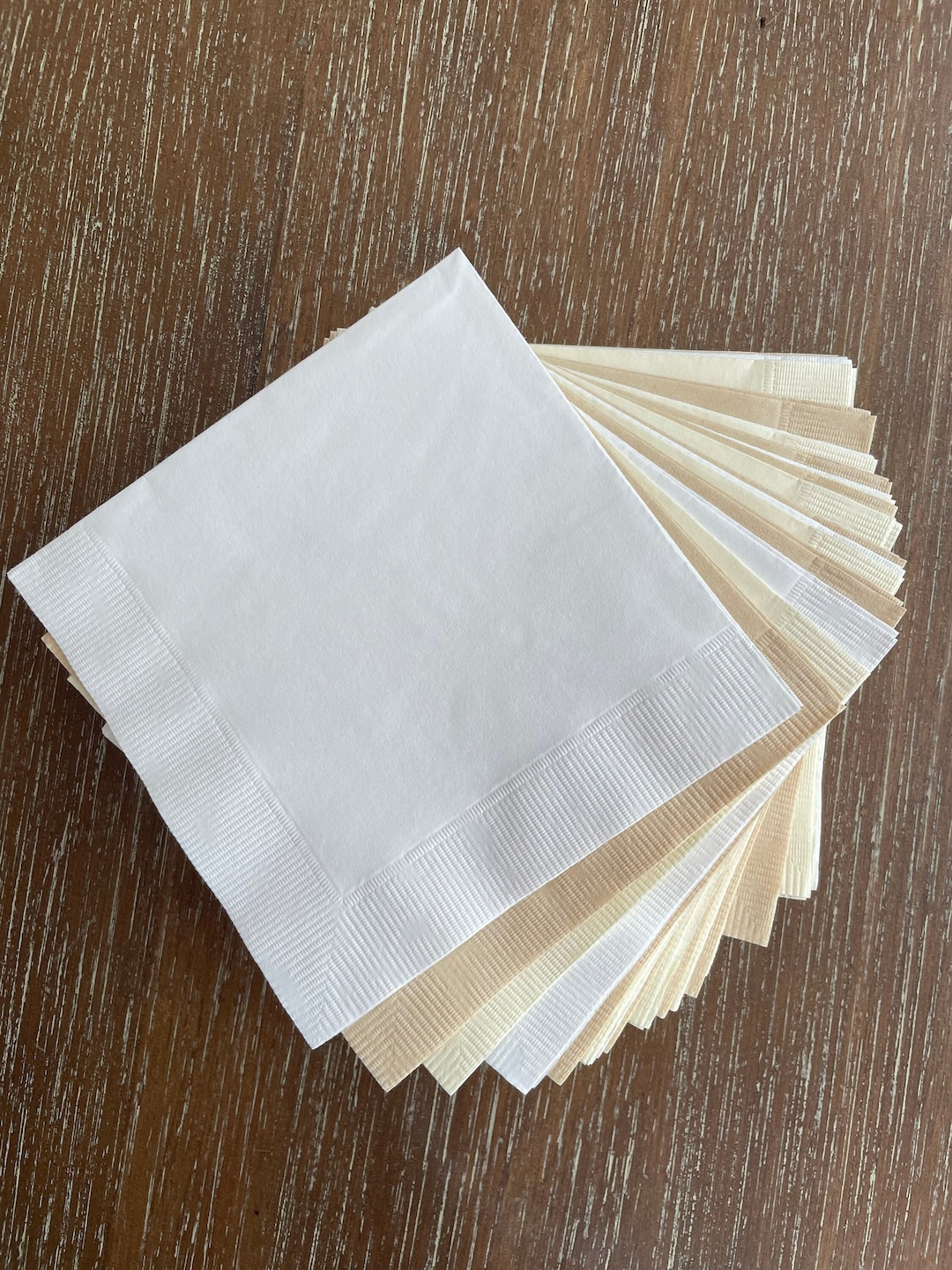 25 Plain 3-ply Neutral Palette White Ivory and Light Burlap Paper ...