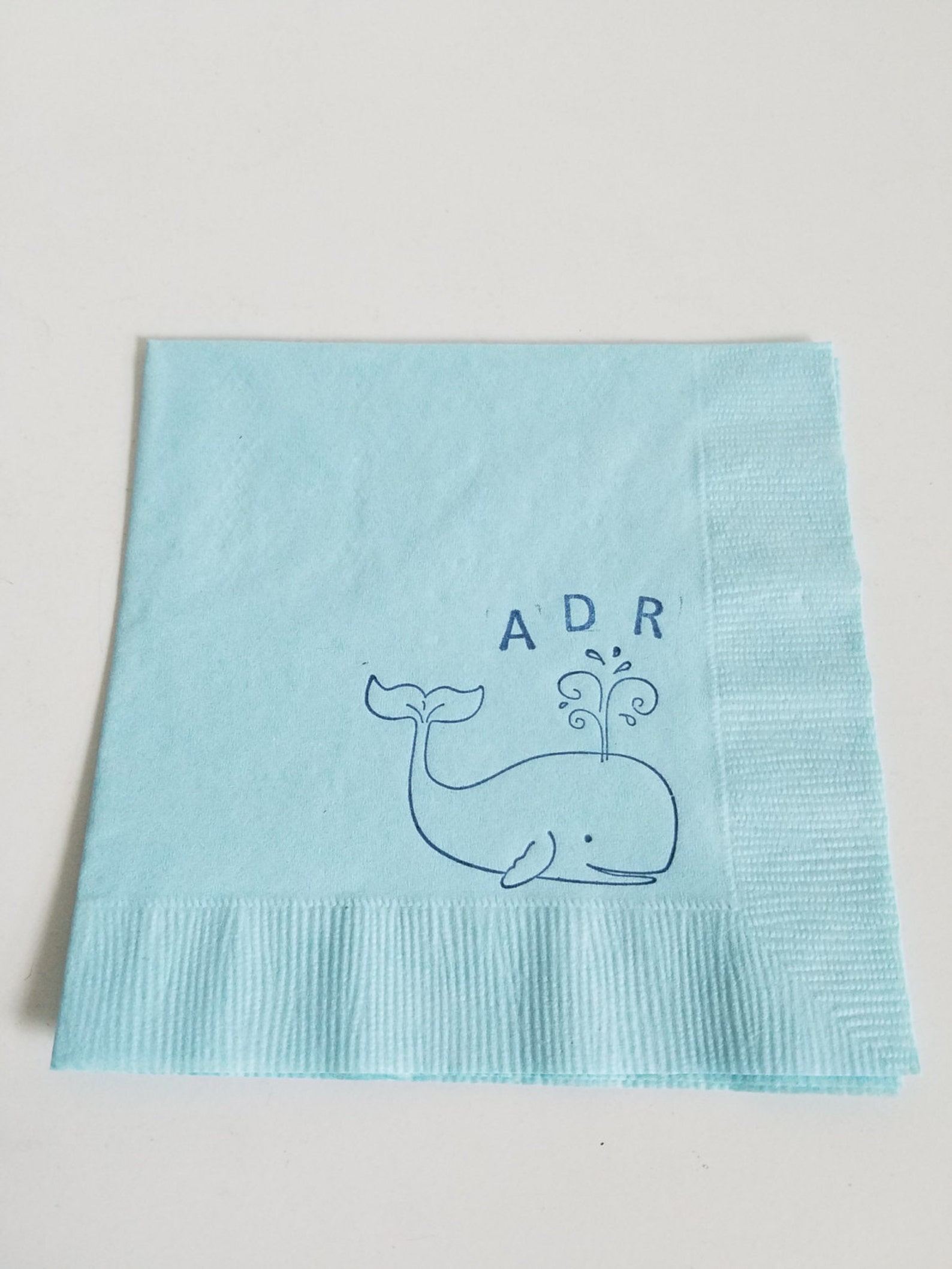 Personalized Baby Whale Nautical Baby Shower Napkins Light - Etsy