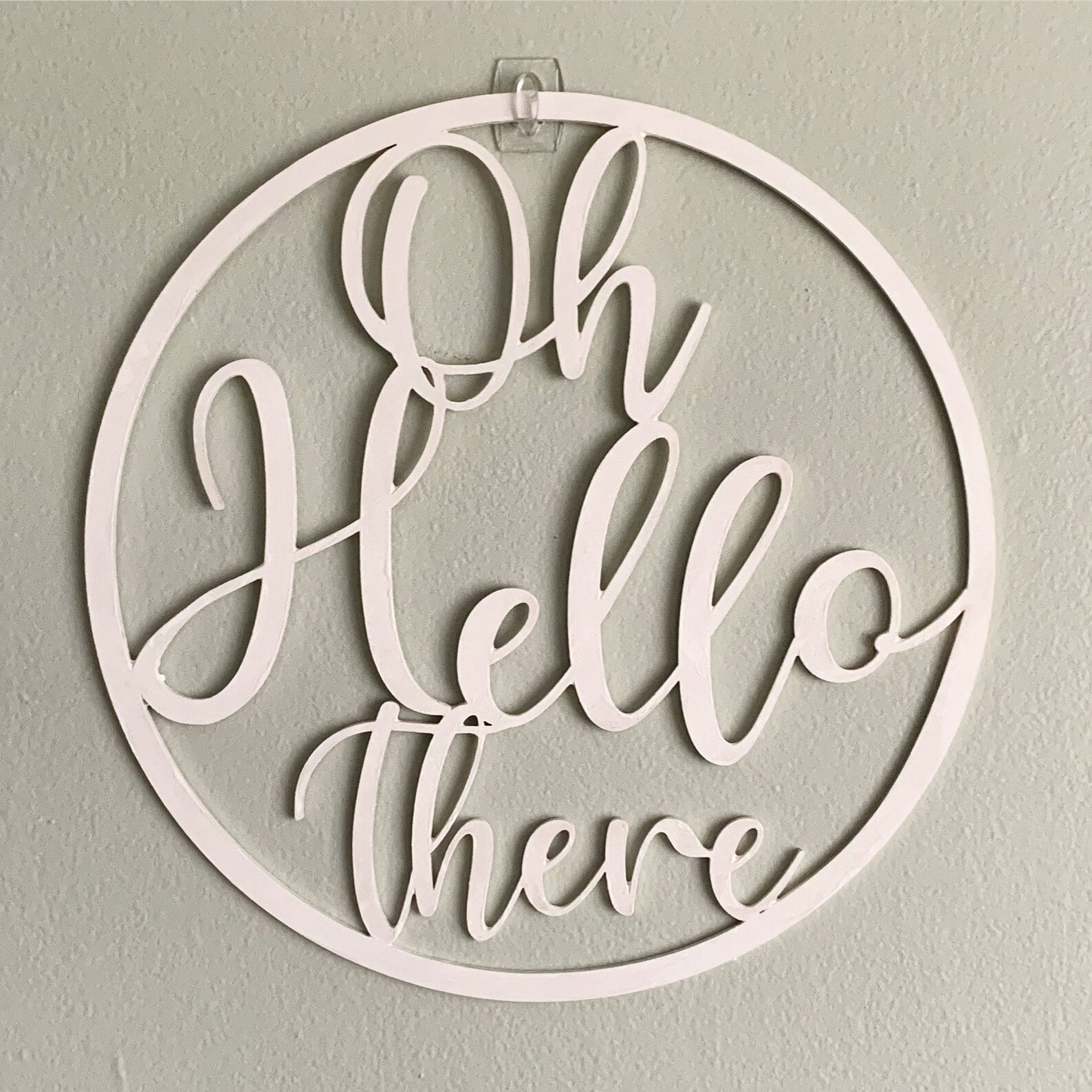 Oh Hello There Front Door Greeting Sign Birch Wood Laser Cut - Etsy
