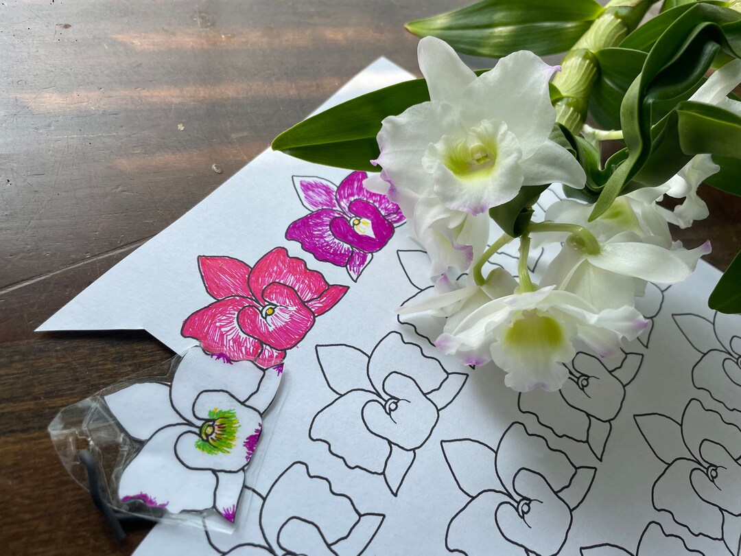 Dendrobium Orchid Labels Color in PDF Letter Sized Page Print Out ...