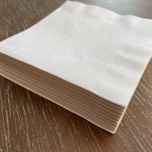 25 Plain 3-ply Neutral Palette White Ivory and Light Burlap Paper ...