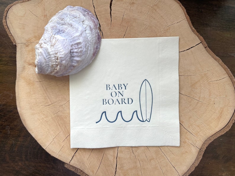 25 Baby on Board Surf Nautical Beach Baby Shower Cocktail - Etsy