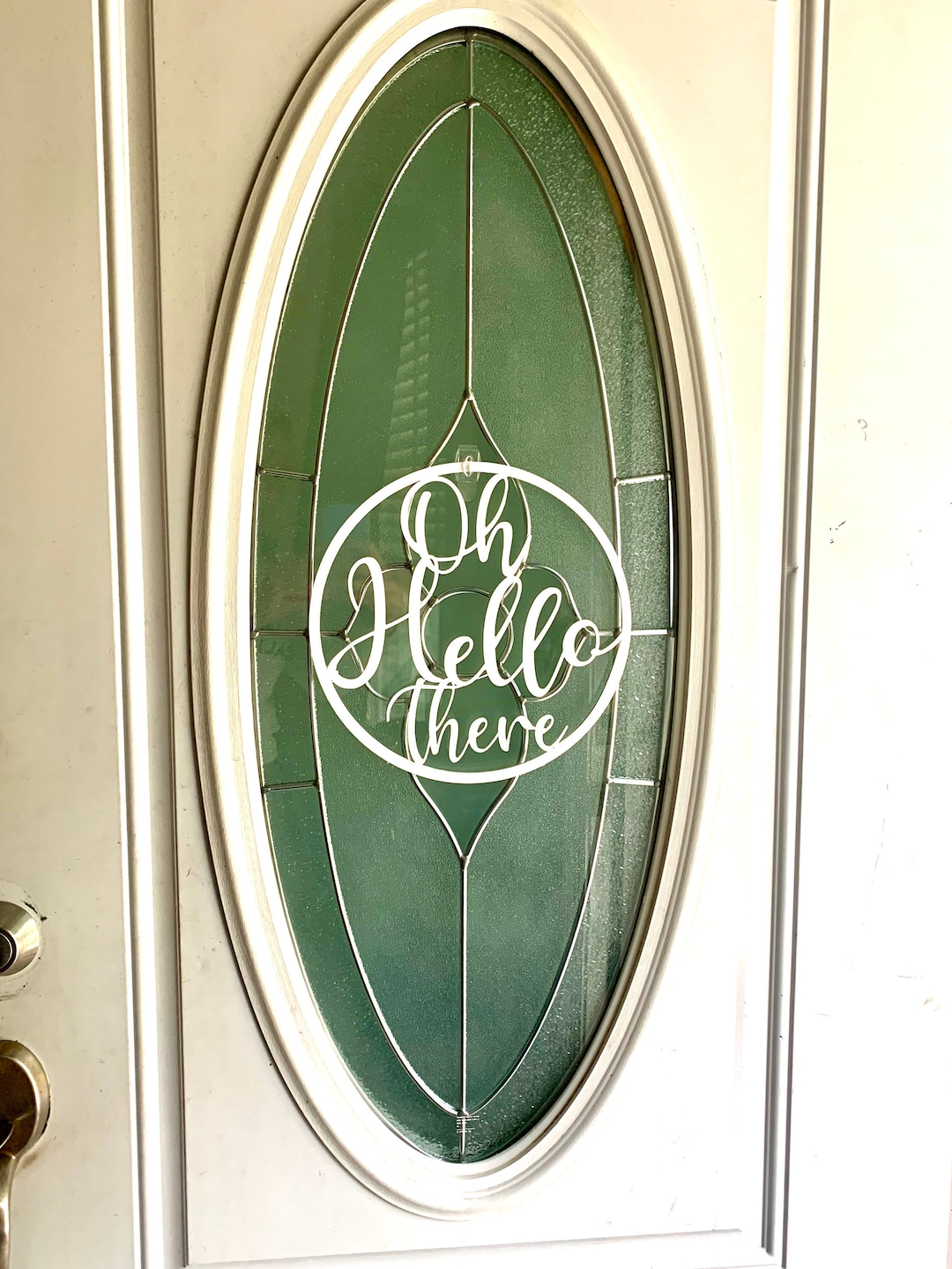 Oh Hello There Front Door Greeting Sign Birch Wood Laser Cut Design ...