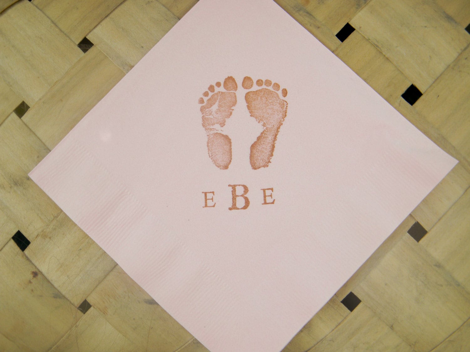 Baby Shower Footprints Personalized Small and Large Letter | Etsy
