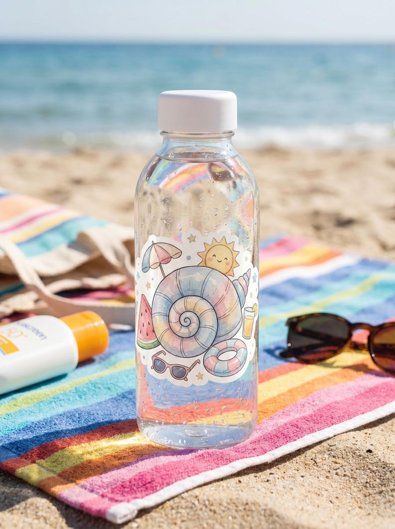 Watercolor Seashell Summer Clipart, Pastel Beach Vacation PNG (digital ...