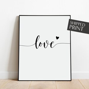 Love Wall Art, Love Print, Love Poster, Love Wall Decor, Calligraphy ...