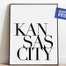Kansas City Print Kansas City Poster Modern City Wall Art | Etsy