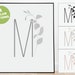 Letter M Poster Unframed Letter M Wall Decor Boho Letter - Etsy