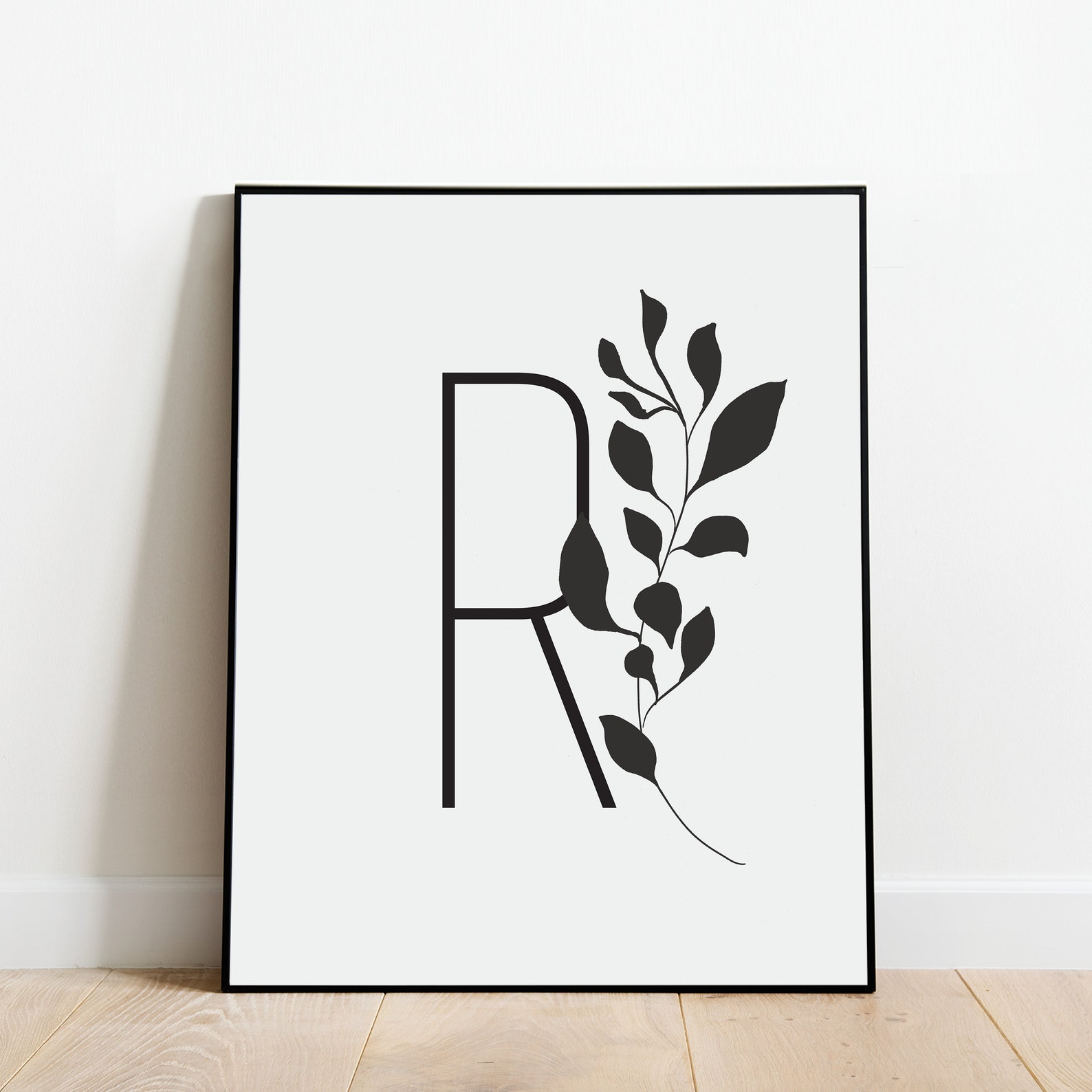 Letter R Poster Unframed Letter R Wall Decor Boho Letter - Etsy