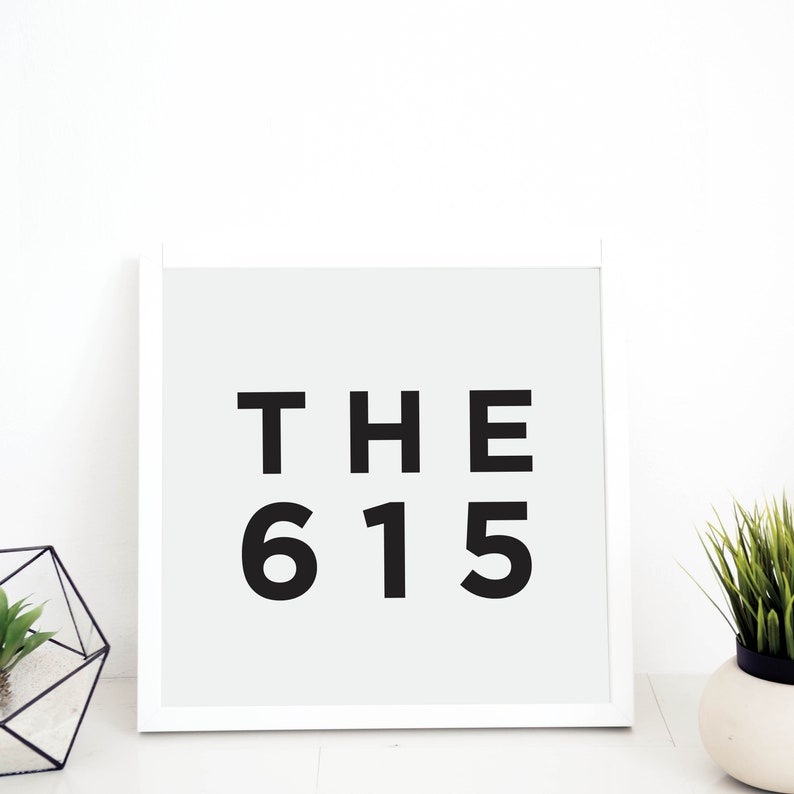 THE 615 Nashville Area Code Poster Unframed Nashville - Etsy