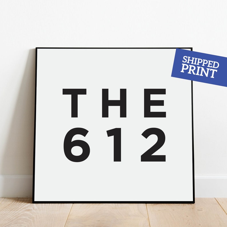 The 612 Minneapolis Area Code Minneapolis Poster Minnesota | Etsy