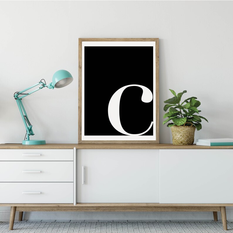 Letter C Wall Art Digital Download Letter C Print | Etsy