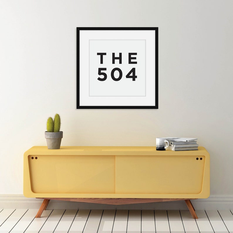 THE 504 New Orleans Poster New Orleans Print Louisiana - Etsy