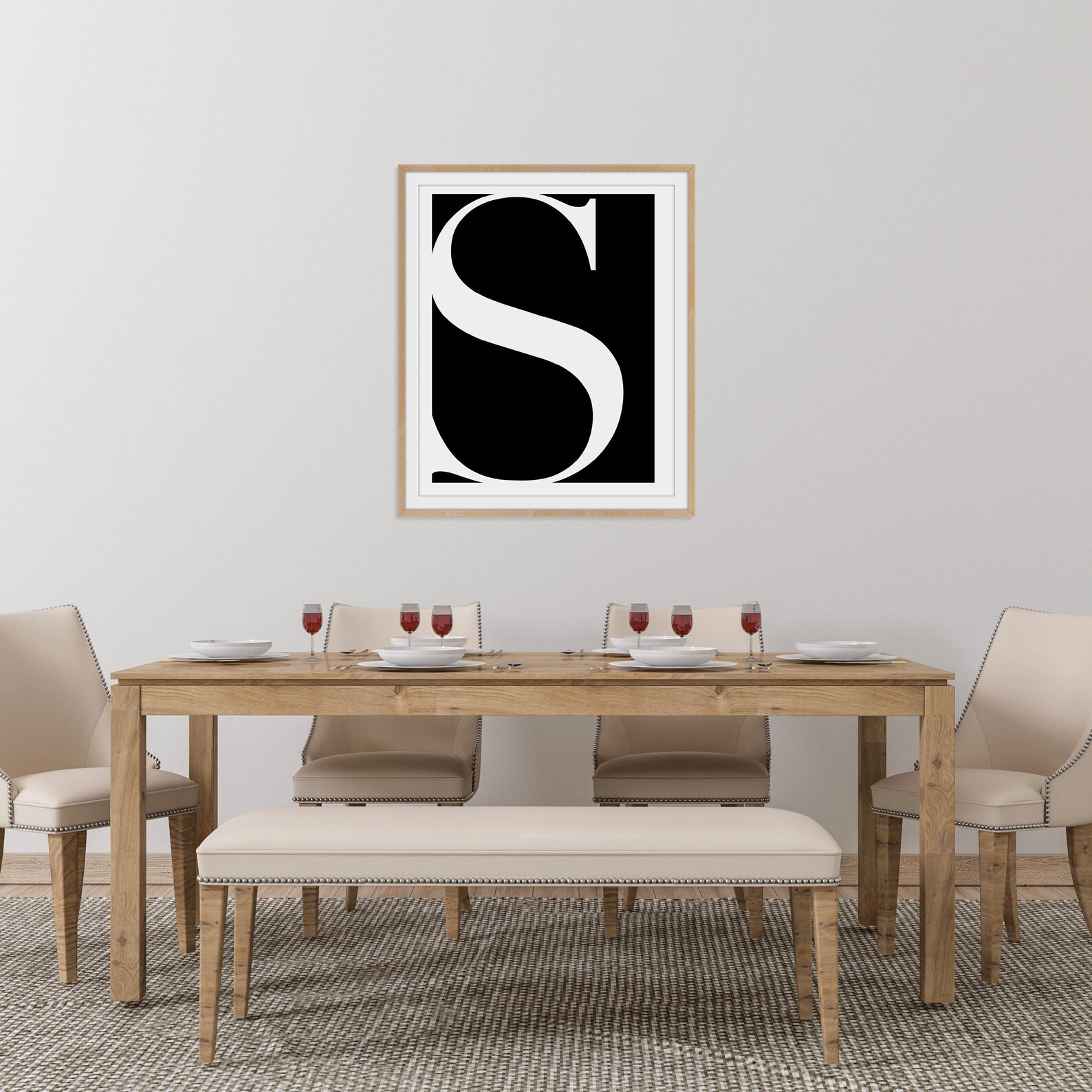 Letter S Wall Art PRINTABLE Letter S Print Minimalist - Etsy