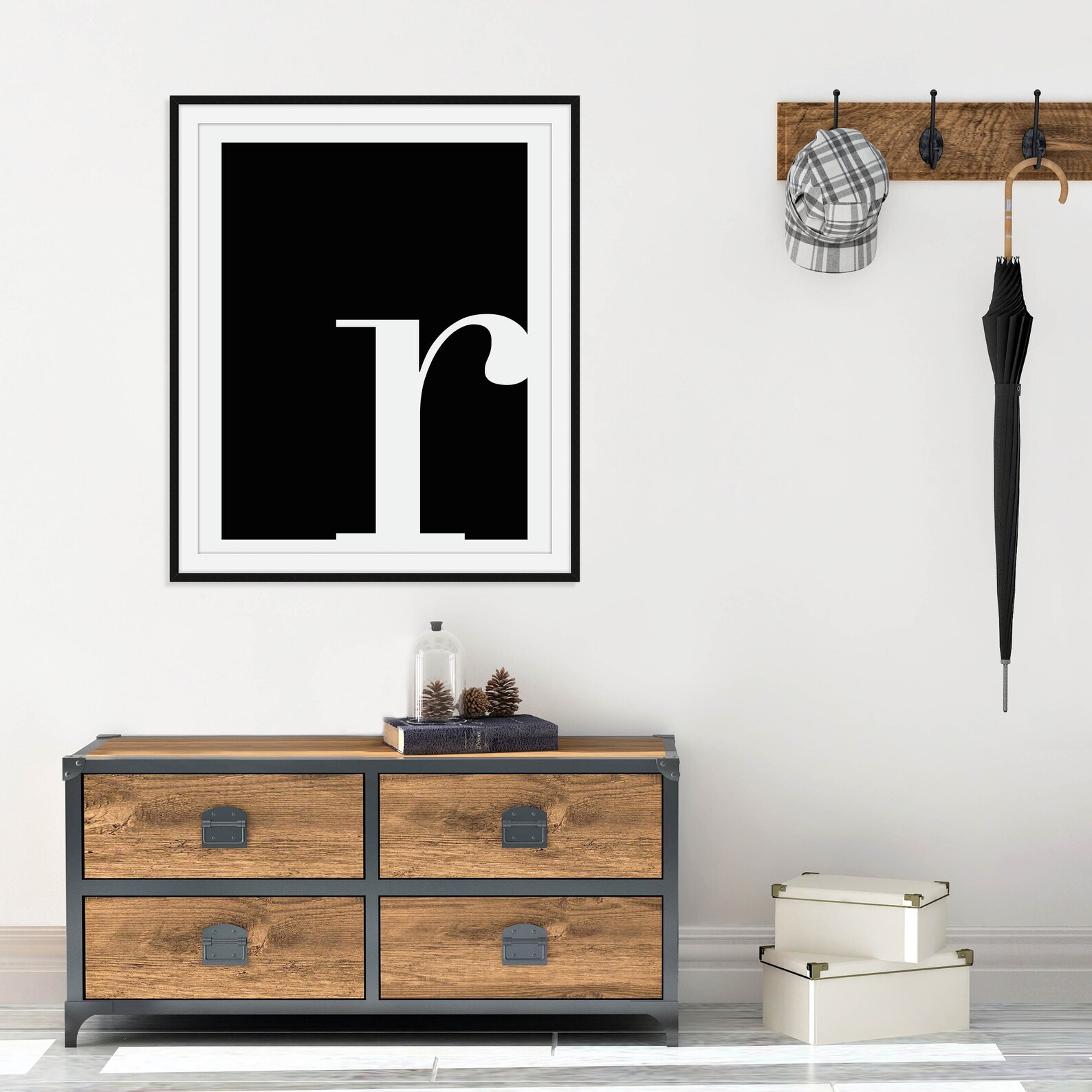 Letter R Wall Art PRINTABLE Letter R Print Minimalist | Etsy