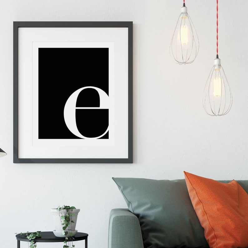 Letter E Poster PRINTABLE Letter E Print Digital Download - Etsy Canada