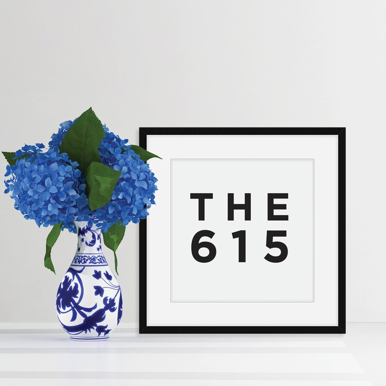 THE 615 Nashville Area Code Poster Unframed Nashville - Etsy