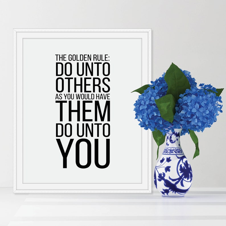 Do Unto Others Golden Rule Poster Golden Rule Wall Art - Etsy