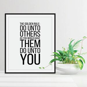 Do Unto Others, Golden Rule Poster, Golden Rule Wall Art, Matthew 7 12 ...