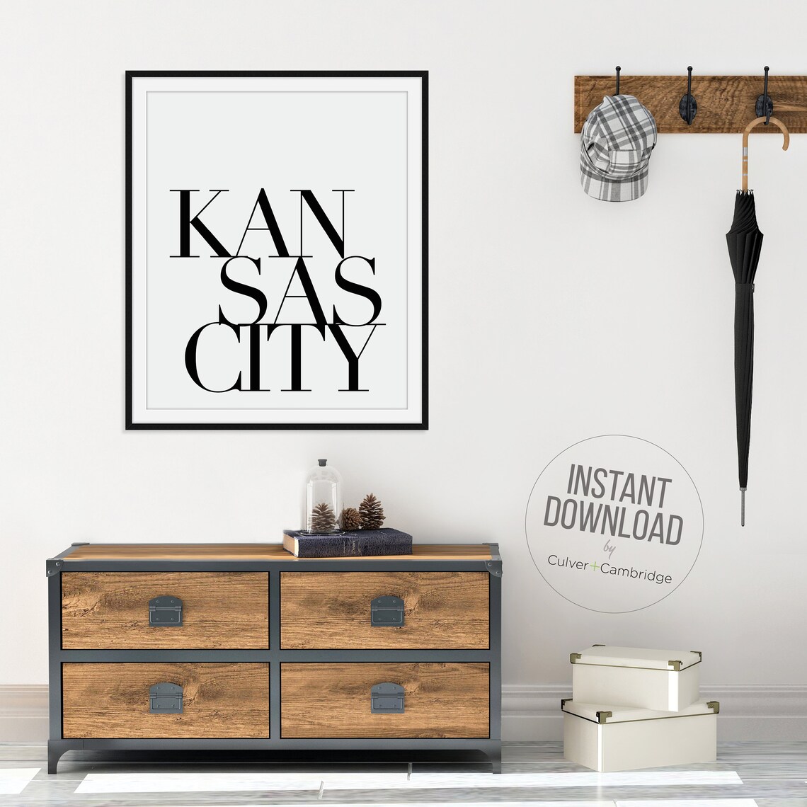 Kansas City Print PRINTABLE Kansas City Poster Kansas City - Etsy