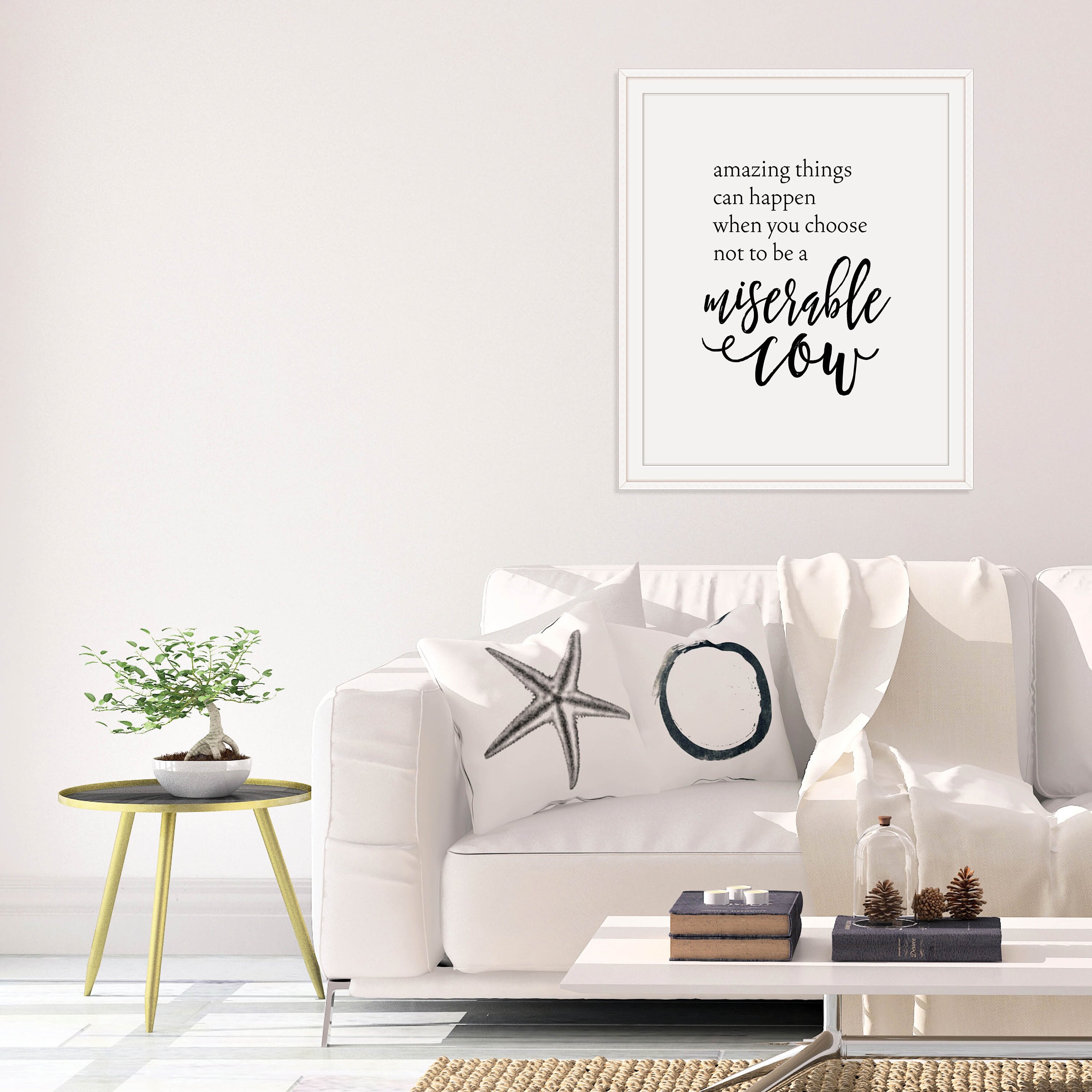 Miserable Cow / Amazing Things Can Happen PRINTABLE | Etsy