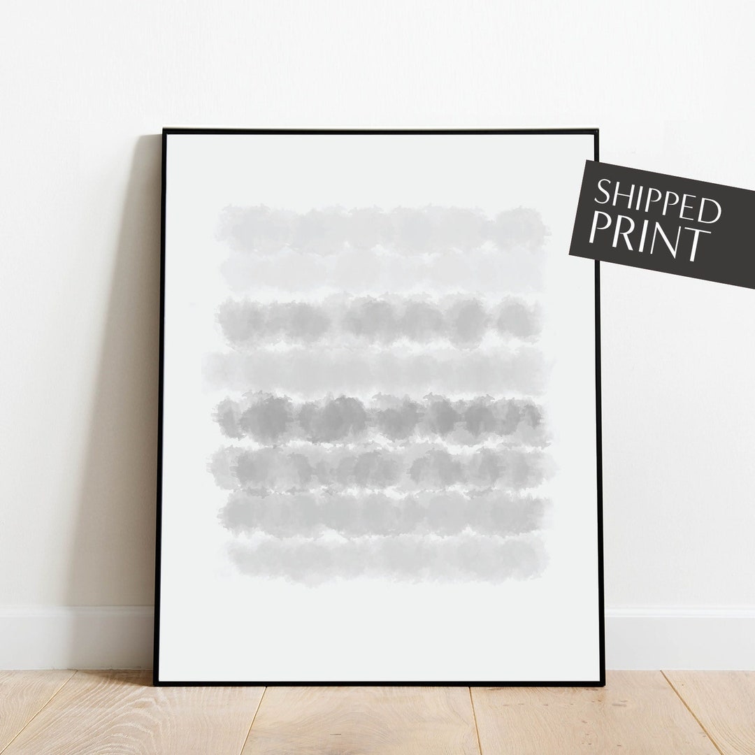 Gray Watercolor Print, Minimalist Watercolor Art Print, Watercolor Wall ...