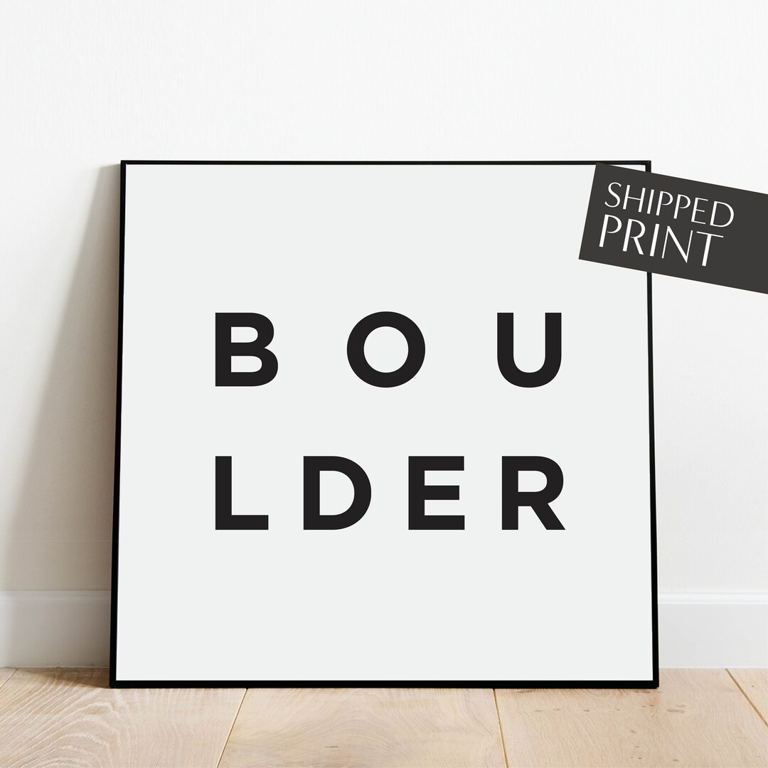 Boulder Print, Boulder Colorado Poster, Boulder Wall Art, Minimalist ...