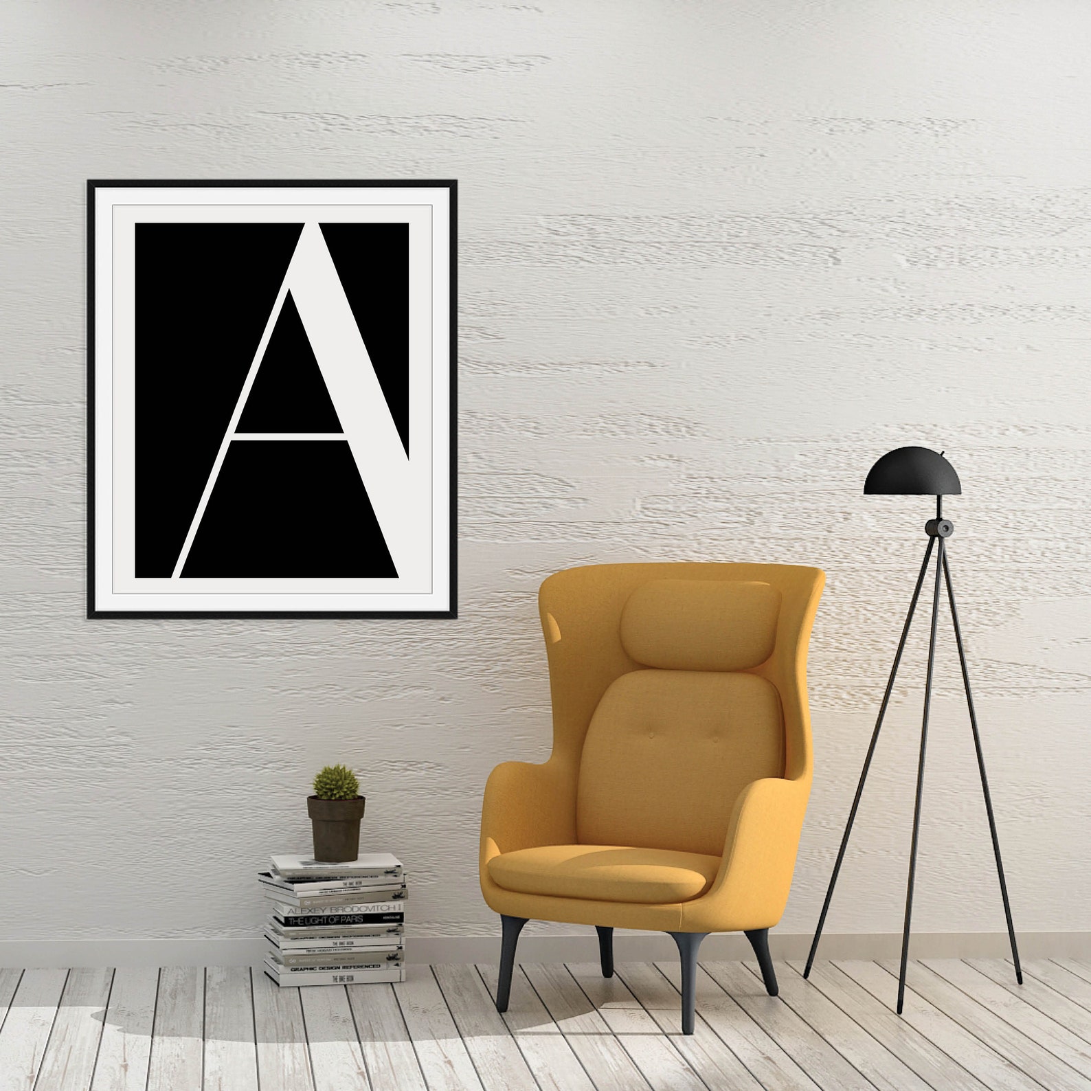 Letter A Wall Art PRINTABLE Letter A Print Minimalist - Etsy