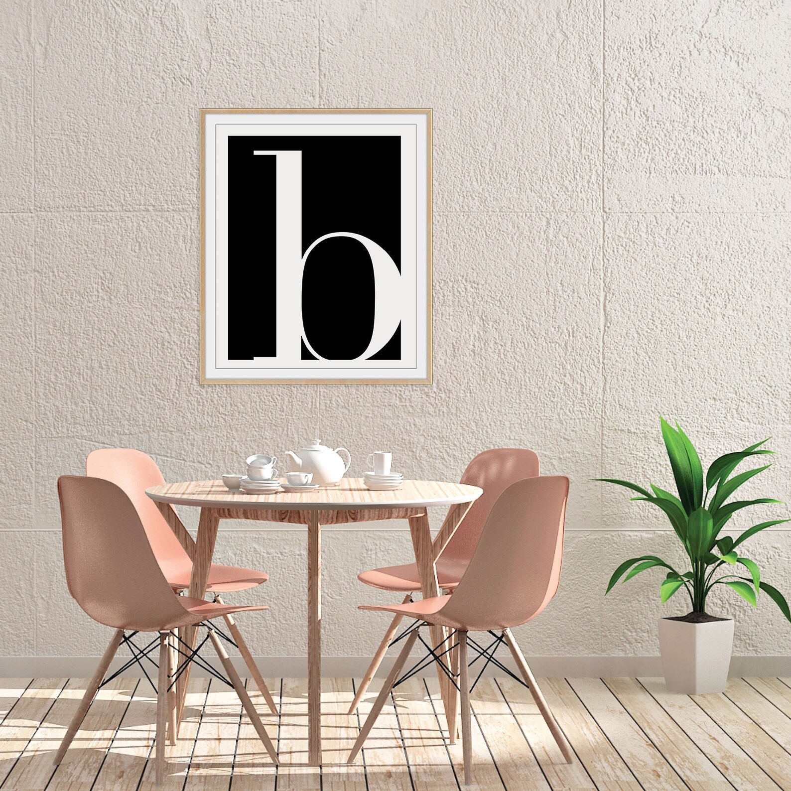Letter B Wall Art PRINTABLE Letter B Print Minimalist - Etsy