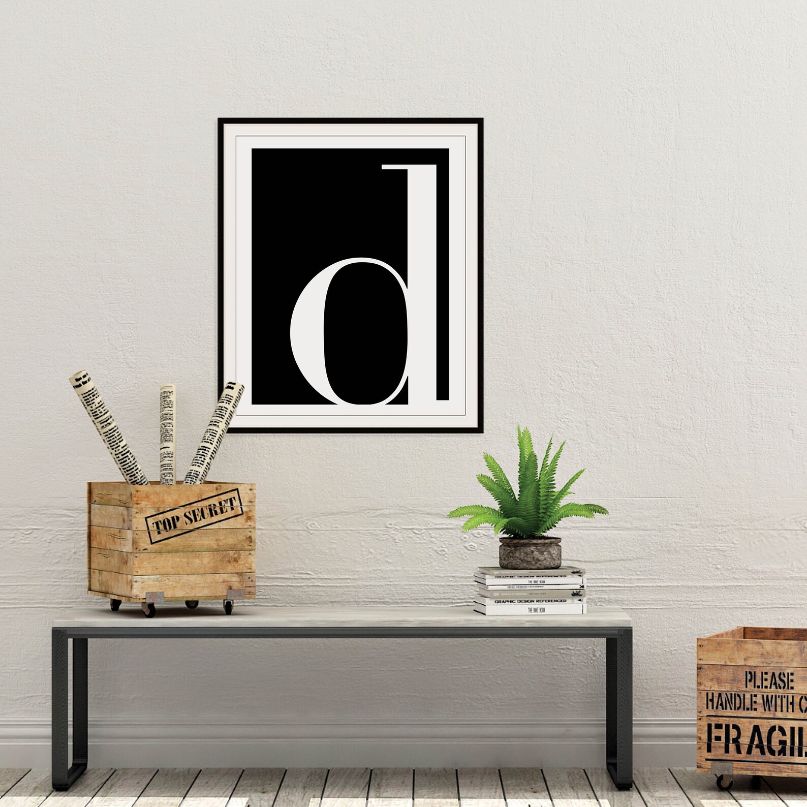 Letter D Poster PRINTABLE Letter D Print Digital Download | Etsy