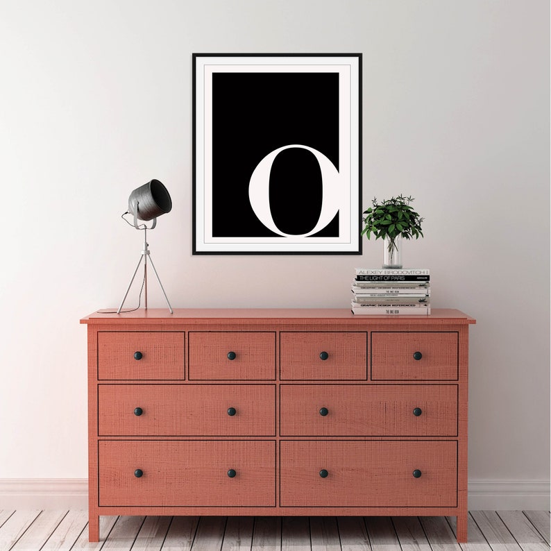 Letter O Poster PRINTABLE Letter O Print Download Initials - Etsy